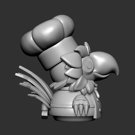STL file Parrot Chef - Overcooked 2 - 3D Print Model 🦜 ・3D printing ...