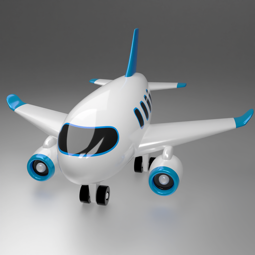 🛩️ Toy Airplane with Articulated Wheels (Multicolour 3D Printable)・ STL ...