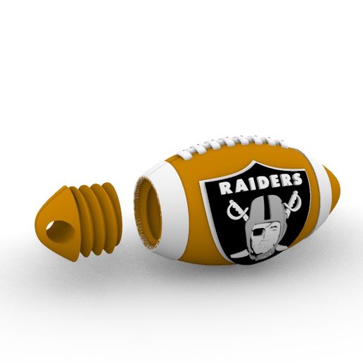 🔑 NFL BALL KEY CHAIN LAS VEGAS RAIDERS WITH CONTAINER・Fichier STL pour ...