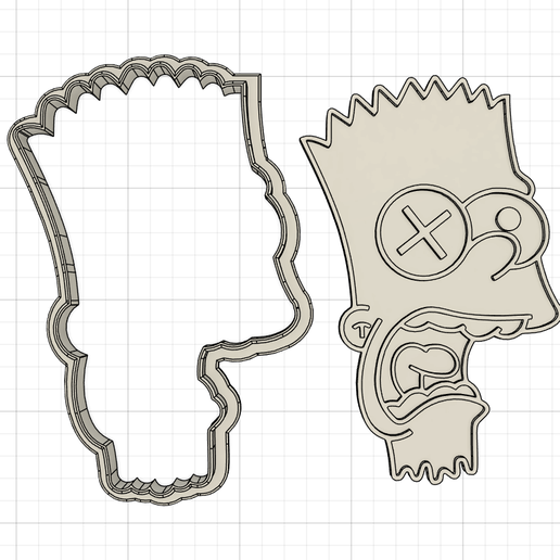 🍪 Bart Head Cookie Cutter・ 3MF File for 3D printing・Cults
