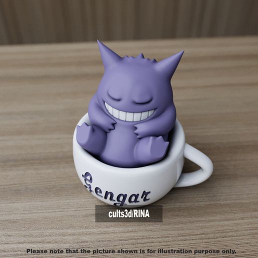 🐉 Gengar chill cup・ STL File for 3D printing・Cults