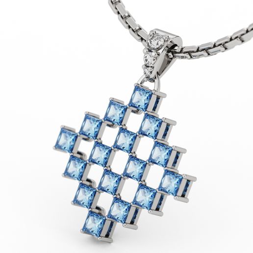 3D file Diamond Matrix Princess Cut Pendant 💎 ・3D printable model to ...
