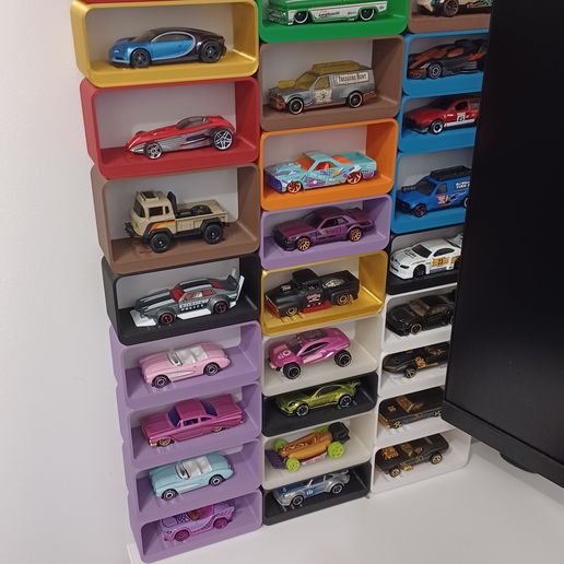 🚗 Stackable Car Model Display Stand for 1:64 Diecast Cars・ STL File for ...