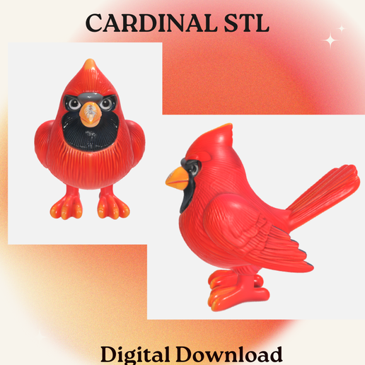 🐦 Cardinal Bird // Bird statue // Realistic bird・ STL File for 3D ...