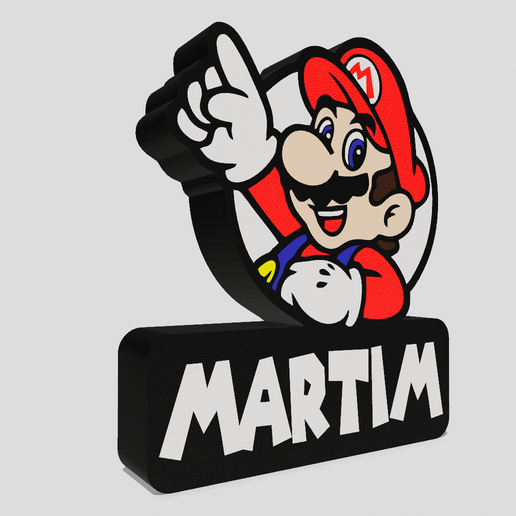 3MF file Super Mario name lampe 🚩 ・3D printer model to download・Cults