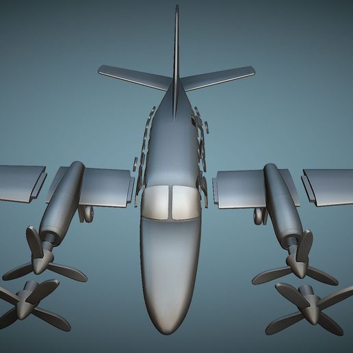 STL file Cessna 441 Conquest II - 1/48 scale ️ ・Model to download and ...