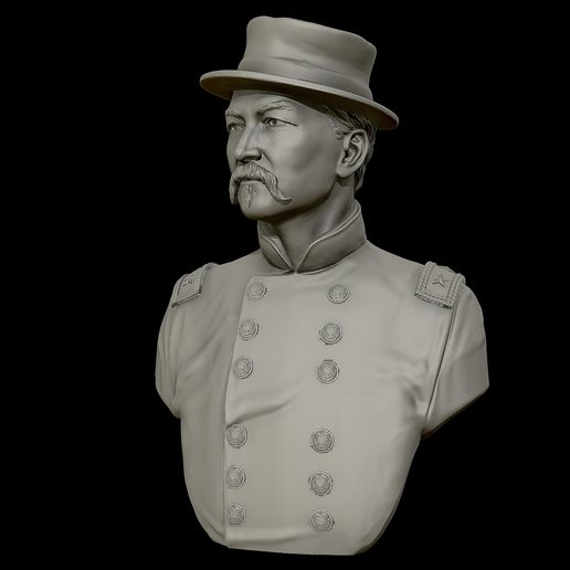 👤 General Philip Sheridan bust sculpture 3D print model・ STL File for ...