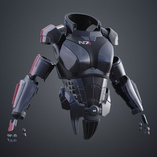 Archivo 3D N7 Female Shepard Armor - Mass Effect ♀️ ・Modelo imprimible ...