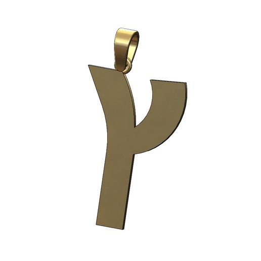 Archivo STL F Tsadi jewish hebrew initials alphabet pendant charm bail ...