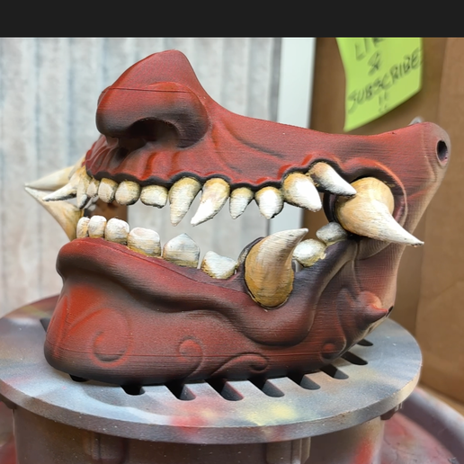 🗡️ Demon menpo mask・ 3MF File for 3D printing・Cults