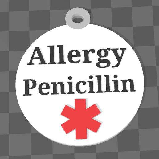 ⚠️ penicillin allergy keychain,penicillin allergy, indicator, warning ...