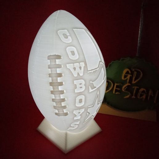 🏈 Dallas Cowboys 3D KICKOFF NFL FOOTBALL LIGHT・ STL File for 3D ...