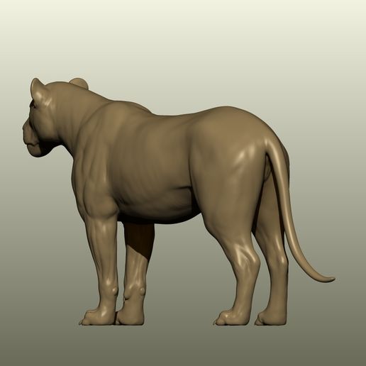 🐱 Lioness 3D Model・ STL File for 3D printing・Cults