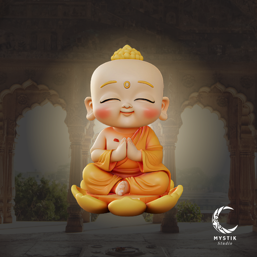 ☮️ Buddha Chibi - Peace and serenity in adorable version・Archivo STL ...