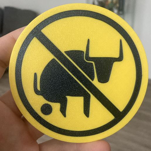 ⚠️ No bullshit coaster・ STL File for 3D printing・Cults