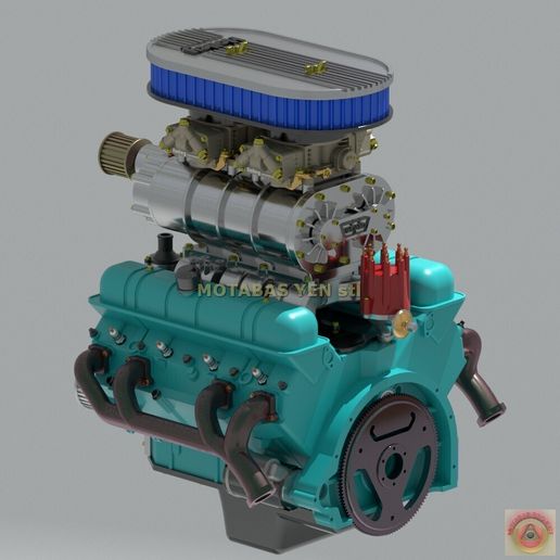 🌆 BUICK NAILHEAD SUPERCHARGER - ENGINE・ STL File for 3D printing・Cults