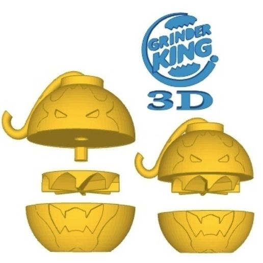 Archivo STL GRINDER PICADOR BOMBA SUPER-MARIO GRINDERKING 93X78X78 MM ...