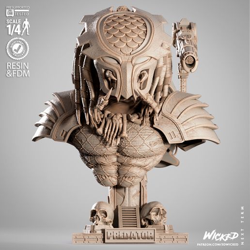 🎬 WICKED MOVIES PREDATOR PORTRAIT BUST: TESTED AND READY FOR 3D ...