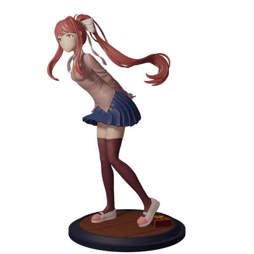 🎲 Monika Figurine (Doki Doki Literature Club)・ STL File for ・Cults