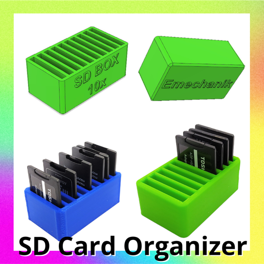 📦 10x SD Card box - Desk organizer - photography memory cards case - PC ...