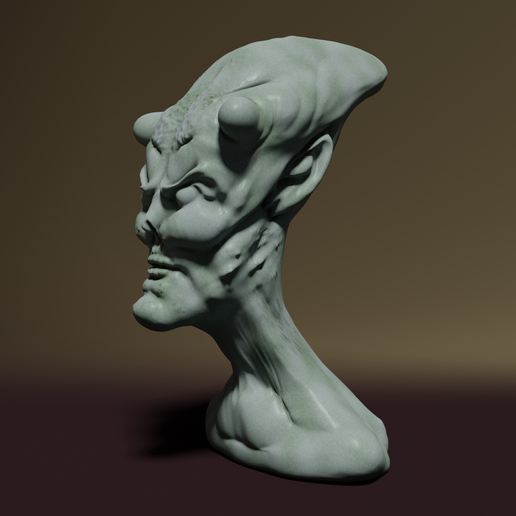🛰 ALIENT NIMENT HEAD・ OBJ File for 3D printing・Cults