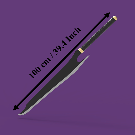 STL file 3D Model of Ichigo Kurosaki's Bankai Tensa Zangetsu from ...