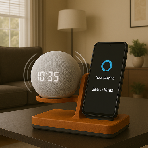 📞 Alexa and Phone Stand – Smart Combo for Practical Daily Use・ STL File ...
