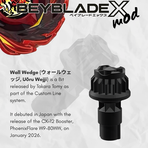🎲 Beyblade X Bit Wall Wedge Mod Burst Resistace & Reinforcement・ STL ...