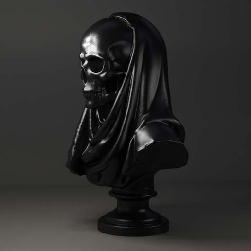 🦴 Draped Skull Bust - STL File for 3D Printing・ STL File for 3D ...