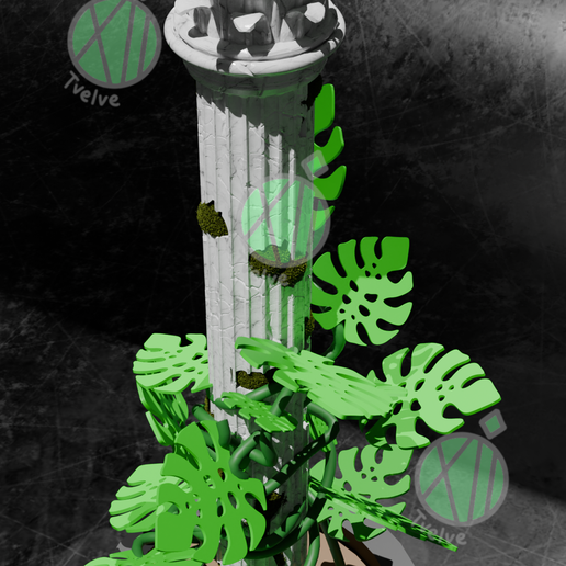 🏛️ Moss Column・ STL File for 3D printing・Cults