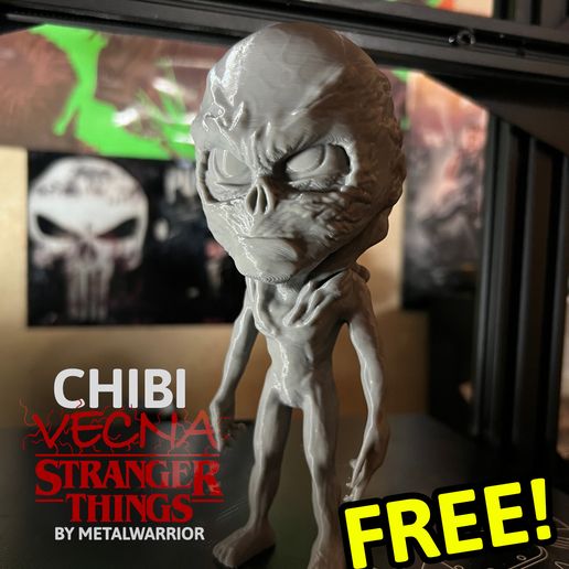 🆓 CHIBI VECNA - Stranger Things FREE!!!・Free STL File for ・Cults