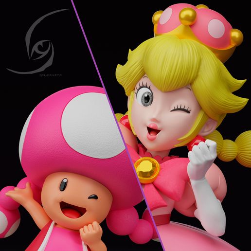 👸 Peachette and Toadette・ 3D File for 3D printing・Cults