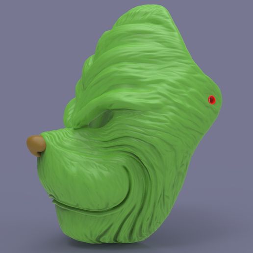 STL file Grinch mask 3D print model 🎃 (OBJ and 3MF)・3D printing ...