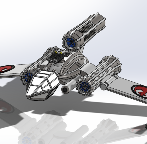 Rebel Heavy Fighter・Free 3D File for ・Cults