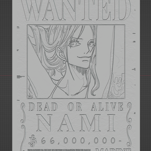 wanted nami poster