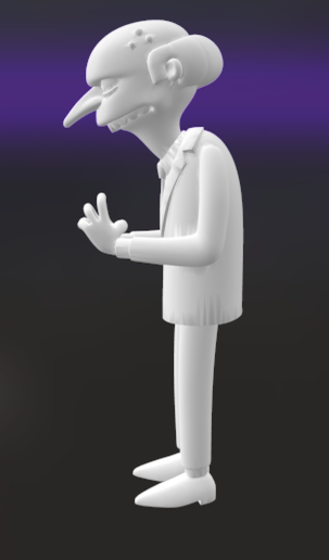 🦸 Simpsons - Mr Burns・ OBJ File for 3D printing・Cults