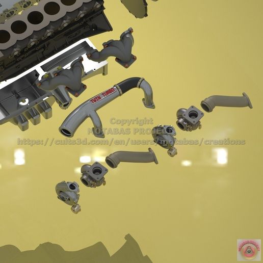 🌆 NISSAN RB26 SKYLINE GT-R - ENGINE・ STL File for 3D printing・Cults