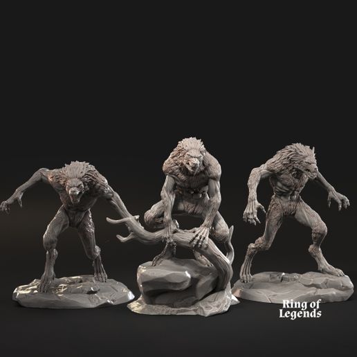 3D file 3x Lycanthropes of Anagar | Dead City | Ring of Legends 😵 ・3D ...