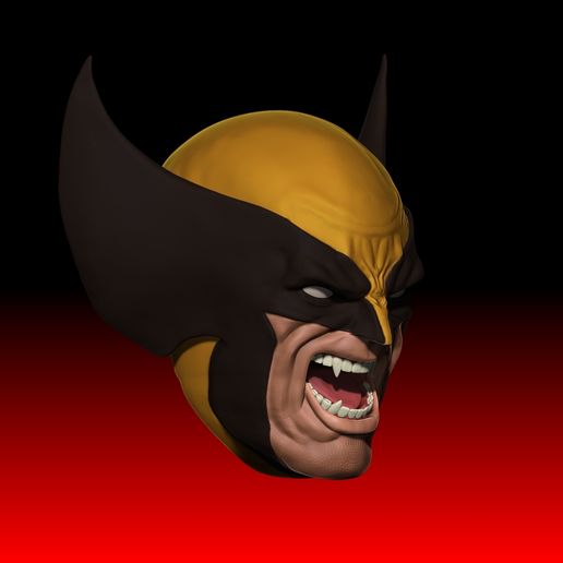 🦸 Wolverine head 1 for custom marvel legends 1/12・ STL File for 3D ...
