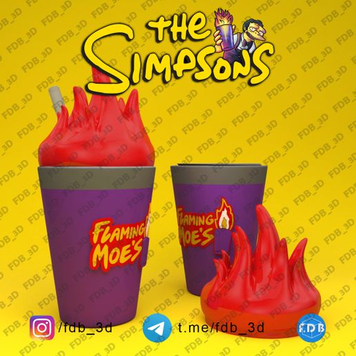 🍽️ MILKSHAKE CUP FLAMING MOE'S / FLAMING MOE'S・ STL File for 3D ...