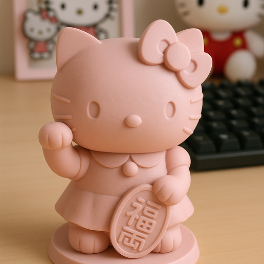 hello kitty waving cat