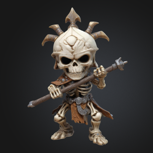 3D file Chibi Skeleton Collection 💀 ・3D print design to download・Cults