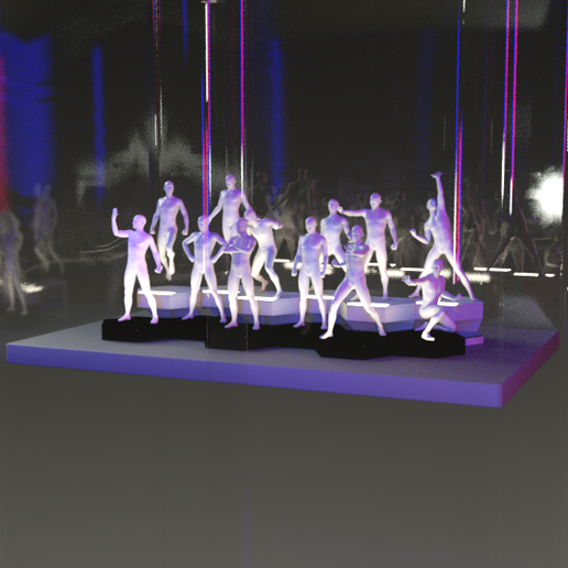 STL file sh effect stand act humanoid display leyer v1 🪨 ・3D printer ...