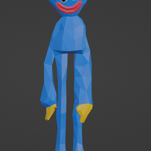 🦸‍♂️ Huggy wuggy low poly・ OBJ File for ・Cults