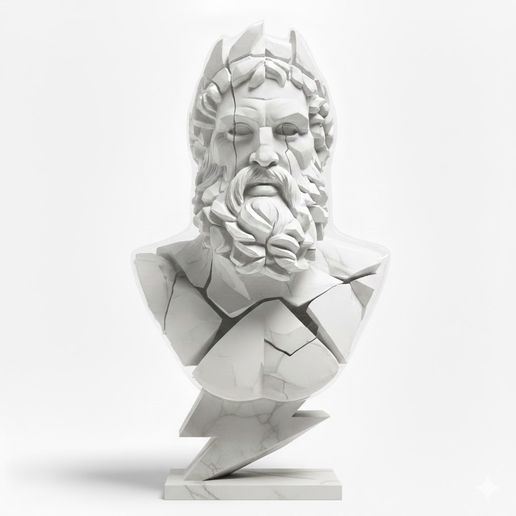 👤 zeus bust・ STL File for 3D printing・Cults