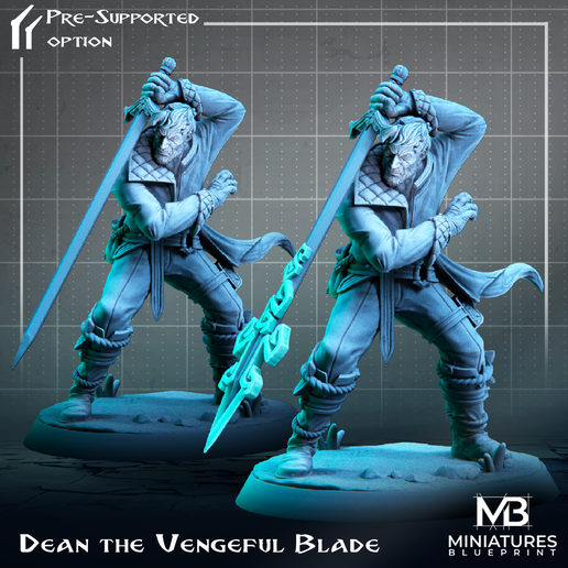 👹 Dean The Vengeful Blade・ 3D File for 3D printing・Cults