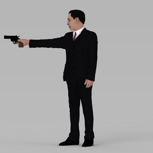 🎨 Al Pacino Michael Corleone Godfather figurine full color 3D printing ...