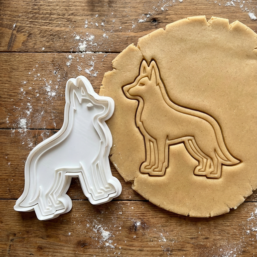 🍪 German Shepherd Cookie Cutter And Stamp・ STL File for 3D printing・Cults