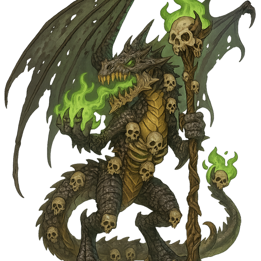 🐉 Necrodrake - Undead Skullfire Dragon Boss for DnD・ STL File for 3D ...