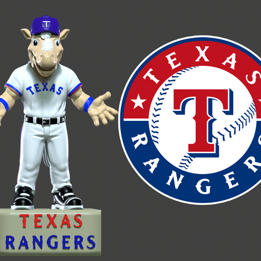 ⚾ MLB - Texas Rangers mascot statue - Rangers Captain・ 3D File for 3D ...